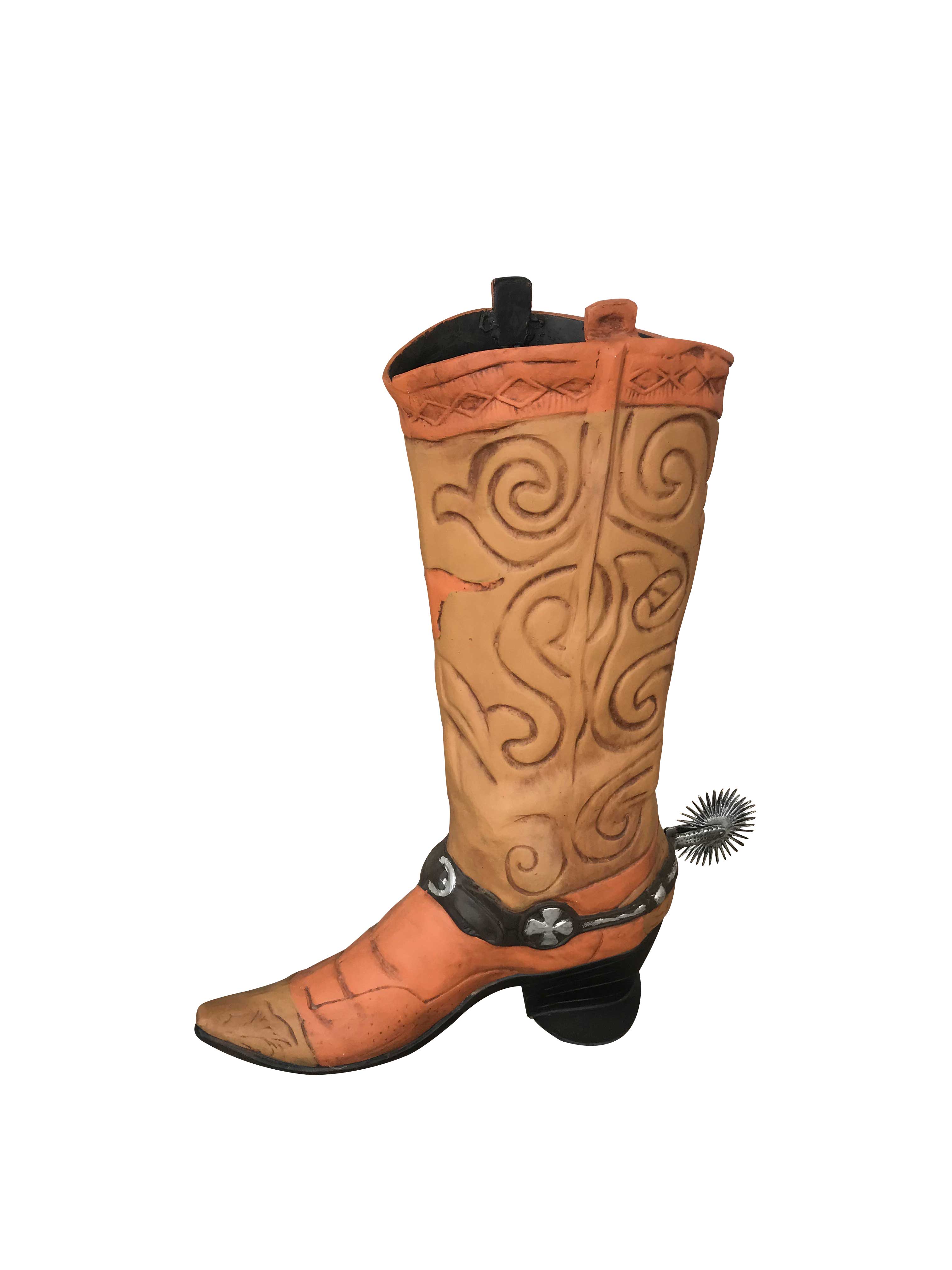 Custom Painted Cowboy Boot Planter Aluminum Home Decor - Aluminum ...